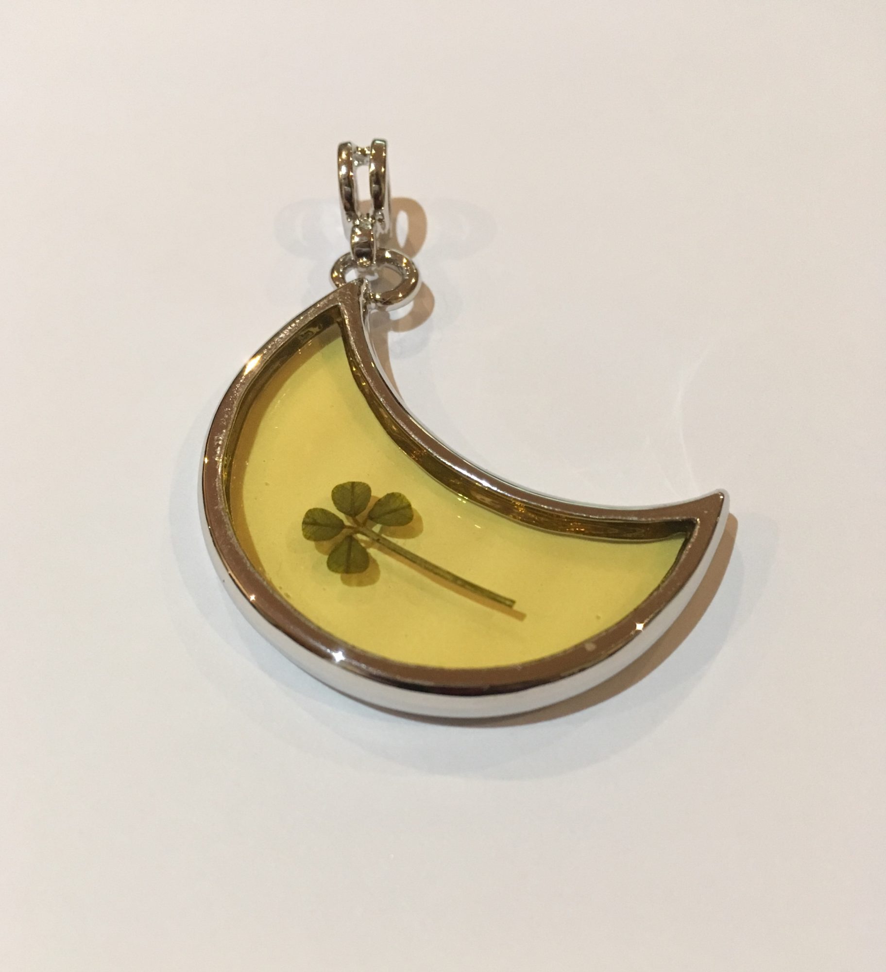 Four Leaf Clover Moon Charm - Gorgeous Gems