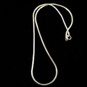 Delicate 16 Inch Sterling Silver Flat Snake Chain - Gorgeous Gems