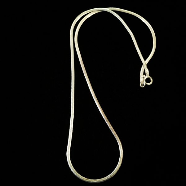Delicate 16 Inch Sterling Silver Flat Snake Chain - Gorgeous Gems
