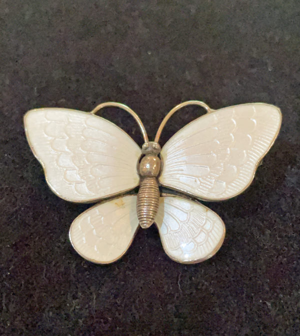 Vintage Volmer Bahner Denmark Sterling Silver & Enamel Butterfly Brooch ...